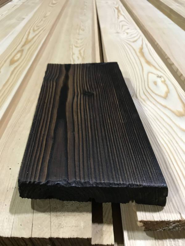 Siberian Larch Light Black Burn Cladding www.timberulove.co.uk | Solid ...