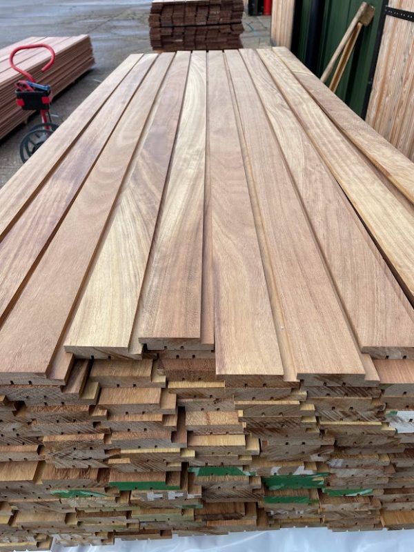 Iroko Fencing elements Premium Grade Battens Slats | Buy Now