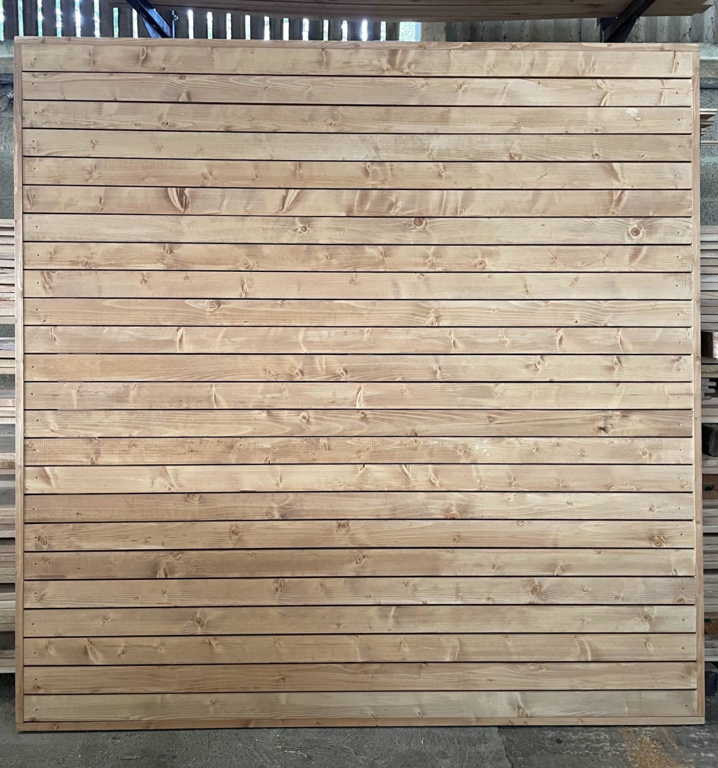 Treated Slatted Contemporary Fencing Panels Solidwoodfencing