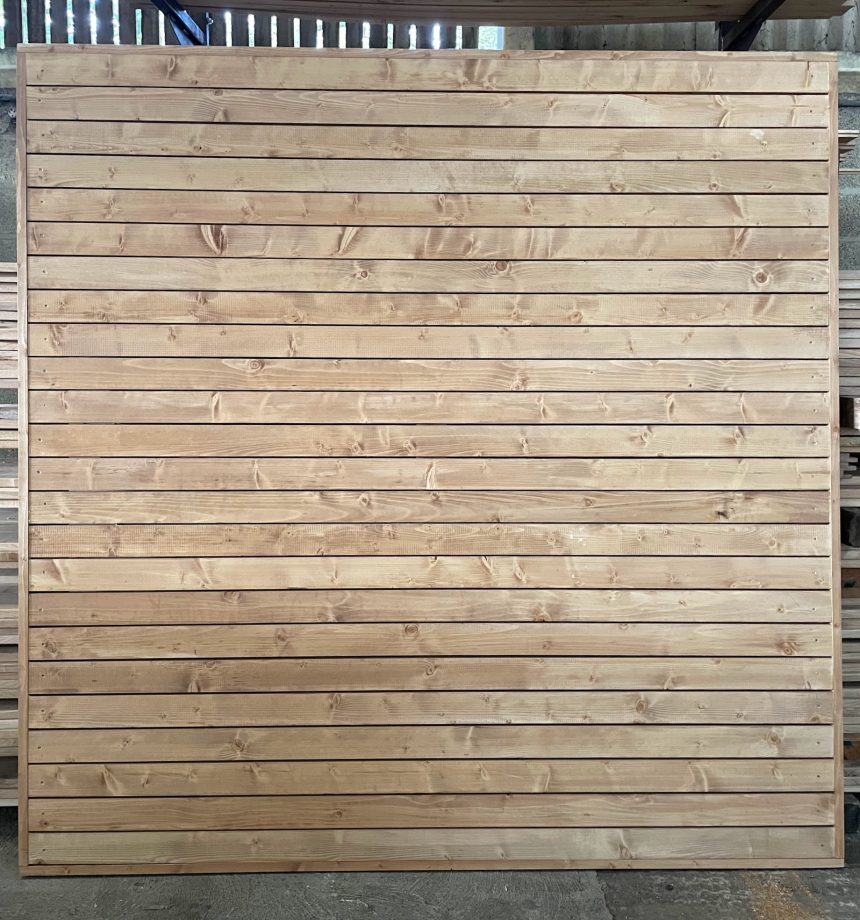 Treated Slatted Contemporary Fencing Panels Solidwoodfencing